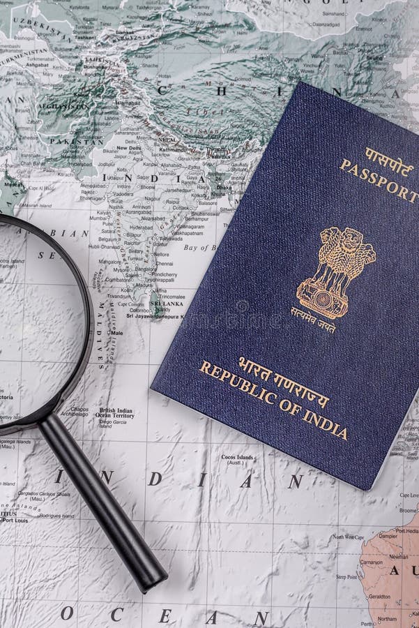 Indian Citizen Passport, a Document for Travelling Stock Photo - Image ...