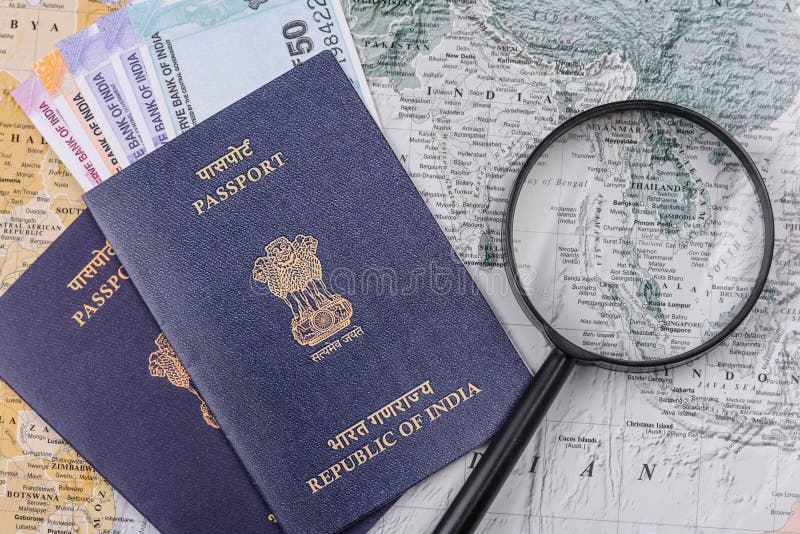 Indian Citizen Passport, a Document for Travelling Stock Image - Image ...
