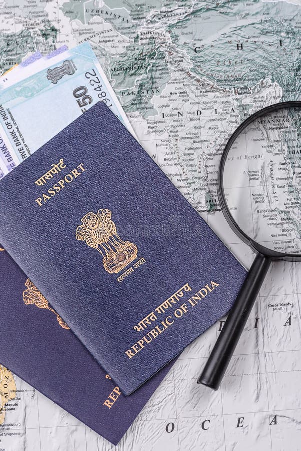 Indian Citizen Passport, a Document for Travelling Stock Photo - Image ...