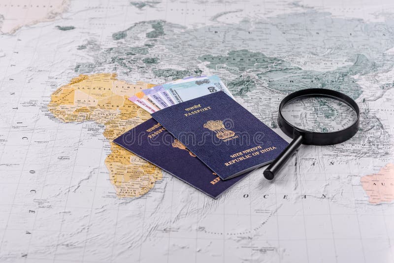 Indian Citizen Passport, a Document for Travelling Stock Image - Image ...