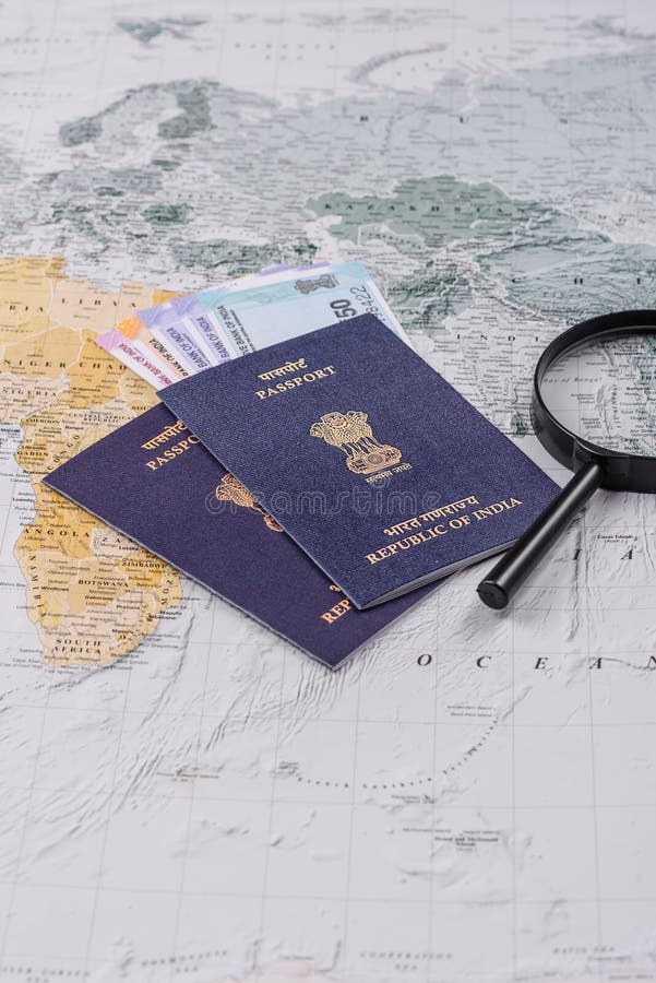 Indian Citizen Passport, a Document for Travelling Stock Image - Image ...