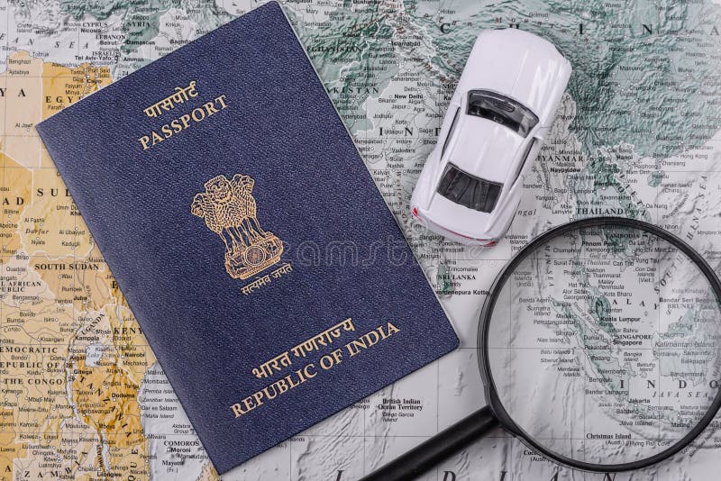 Indian Citizen Passport, a Document for Travelling Stock Image - Image ...