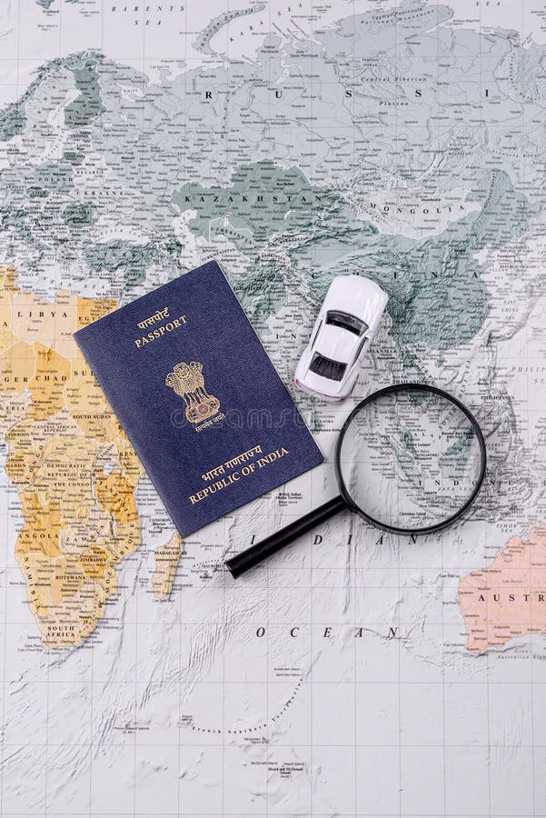 Indian Citizen Passport, a Document for Travelling Stock Image - Image ...