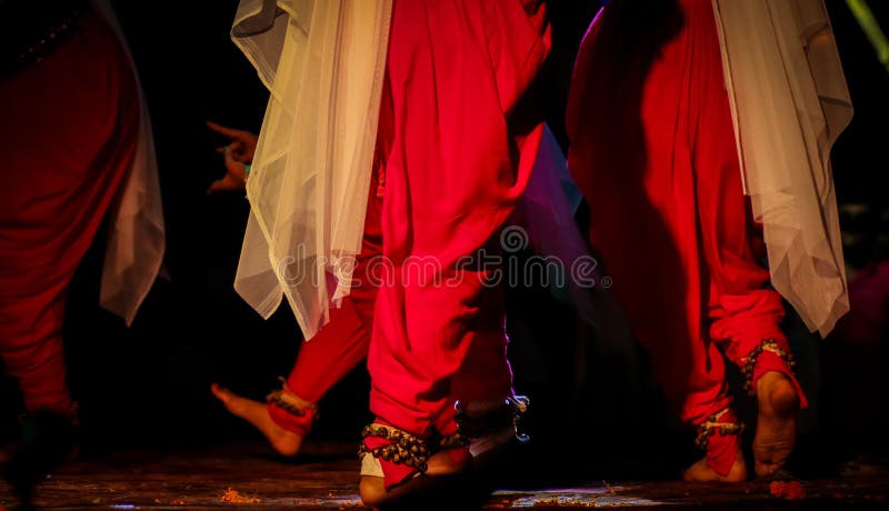 Indian Classical Dance Form in Feet with Musical Anklet with Selective ...