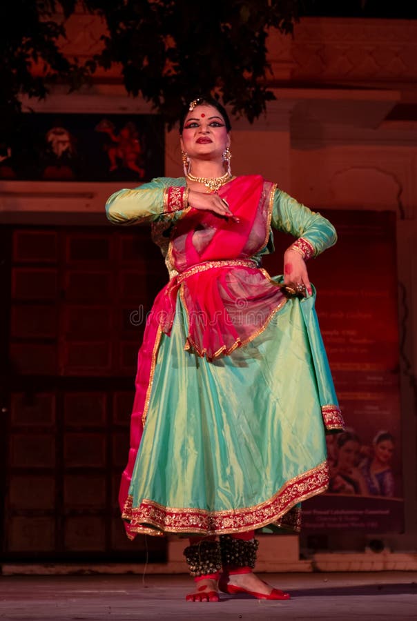 Indian Classical Dancer Performing Kathak Dance Editorial Stock Photo ...
