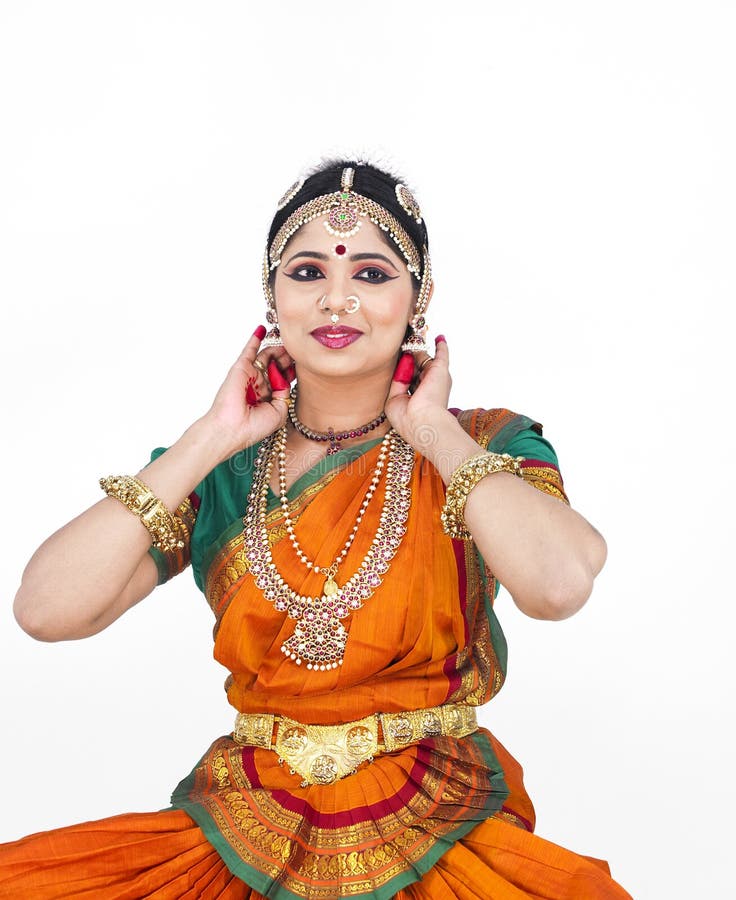 Indian Classical Female Dancer Stock Image - Image of asian, fabric ...