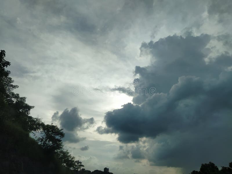 Indian cloudy sky view 4 stock photo. Image of sunlight - 160905626
