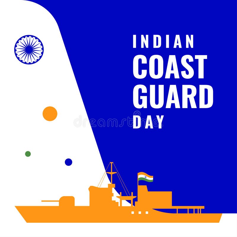 Indian Coast Guard Day Design Background for Greeting Moment Stock ...