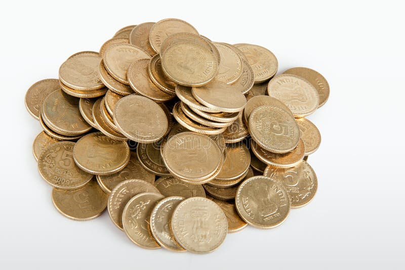 Indian coin collection stock photo. Image of economic - 23409664