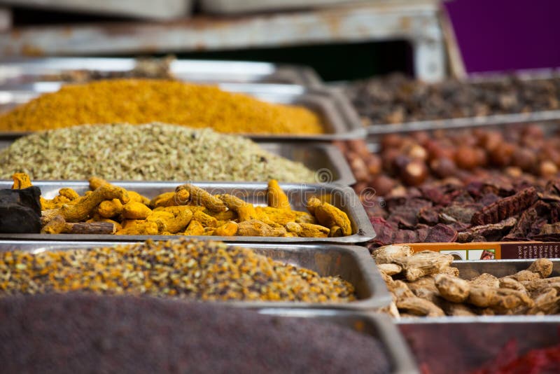 Indian Colored Spices at Local Market in Goa, India Stock Photo - Image ...