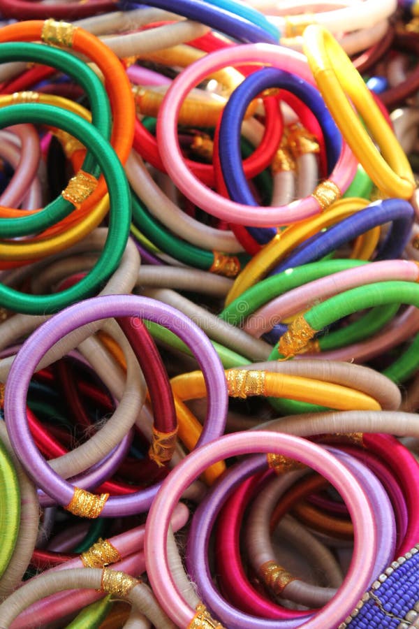 Indian colorful bracelets. stock photo. Image of bracelet - 44372434