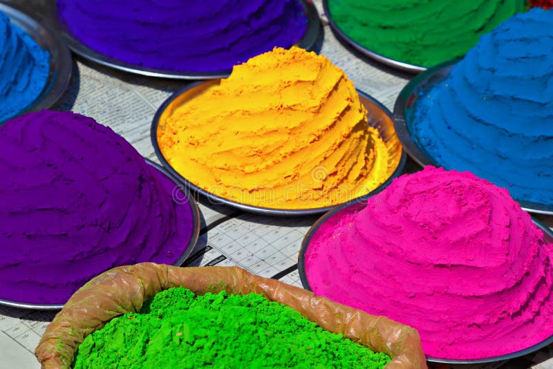 Indian Holi Festival Colours Stock Photo - Image of pigment, color ...