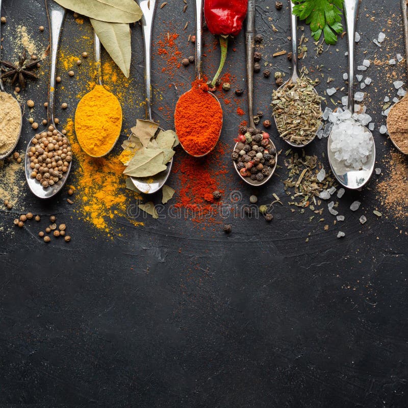 Indian Condiments Flat Lay. High Quality Photo Stock Image - Image of ...