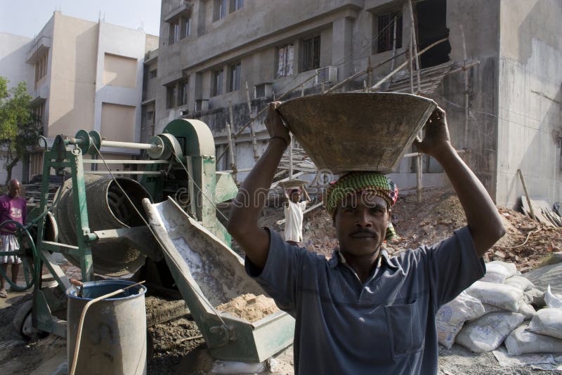 An Indian Construction Labor Editorial Photo - Image of deprived, india ...