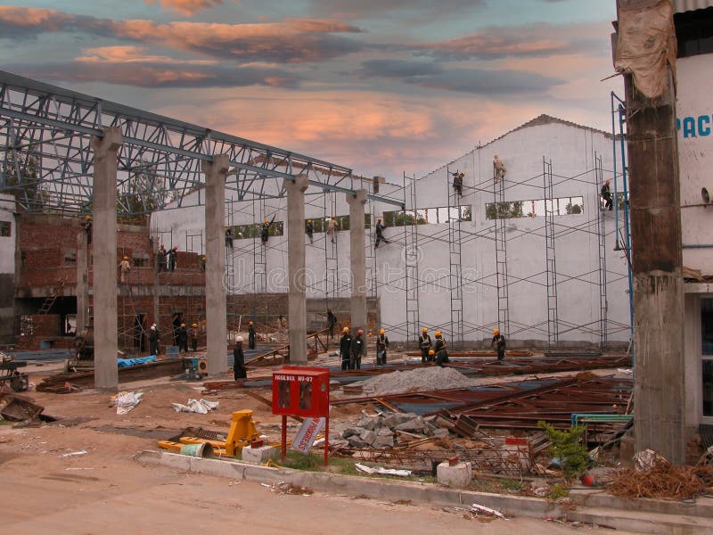 Industrial Construction Work in Progress Editorial Photography - Image ...