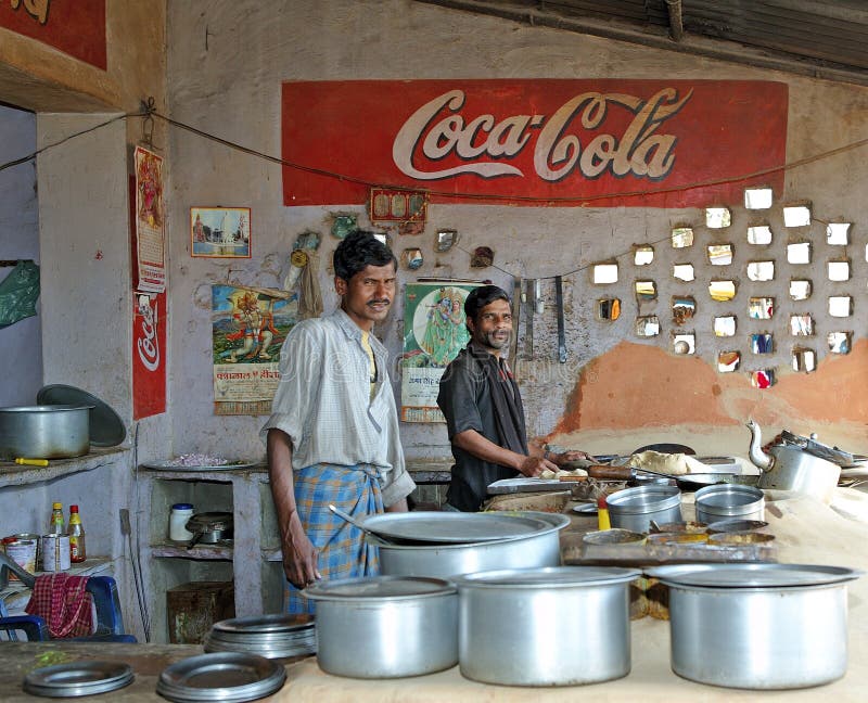 Indian cooks and Coca Cola editorial stock image. Image of cuisines ...