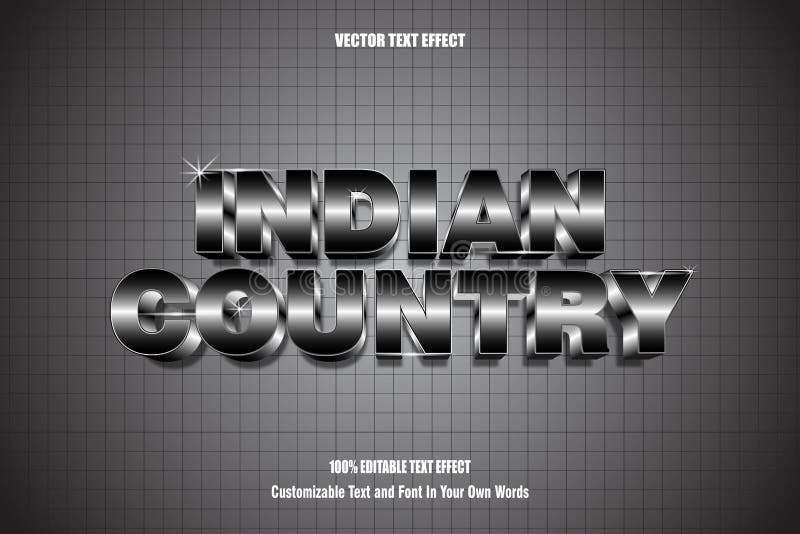 Indian Country Editable Text Effect 3 Dimension Emboss Modern Style ...