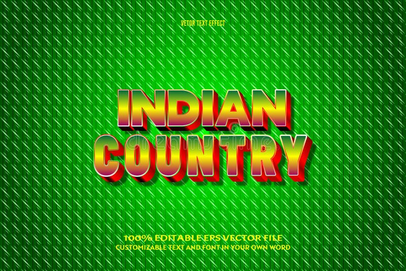 Indian Country Editable Text Effect 3 Dimension Emboss Modern Style ...