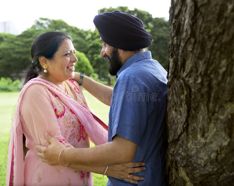 Indian Couple Love Care Concept Stock Photo - Image of mature, joyful ...