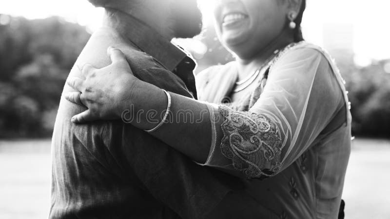 Indian Couple Love Care Concept Stock Photo - Image of hugging ...