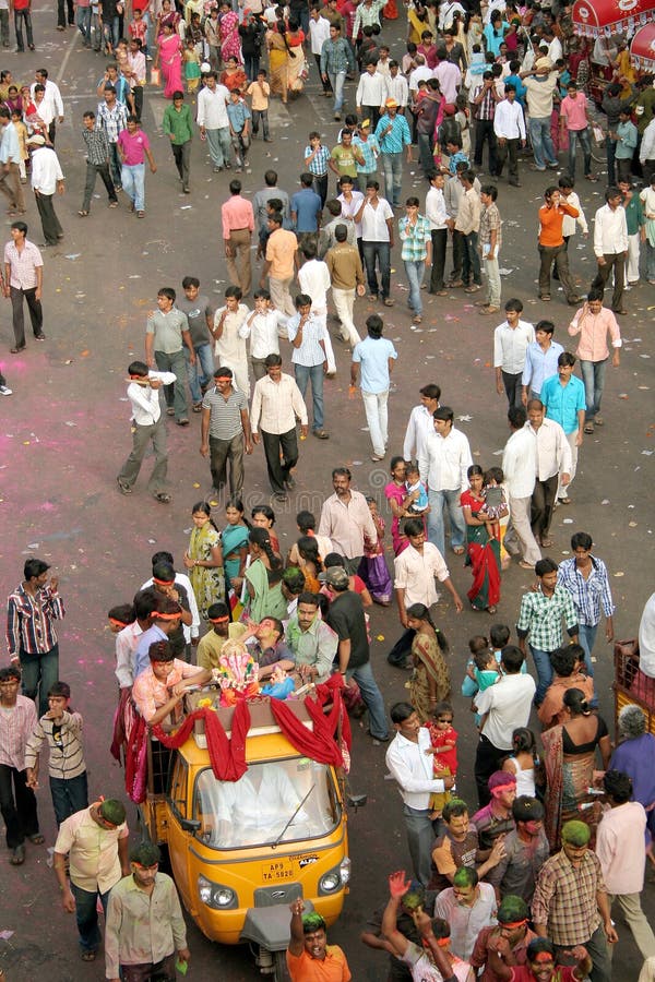 Indian Crowd in a Religious Event Editorial Stock Image - Image of fair ...