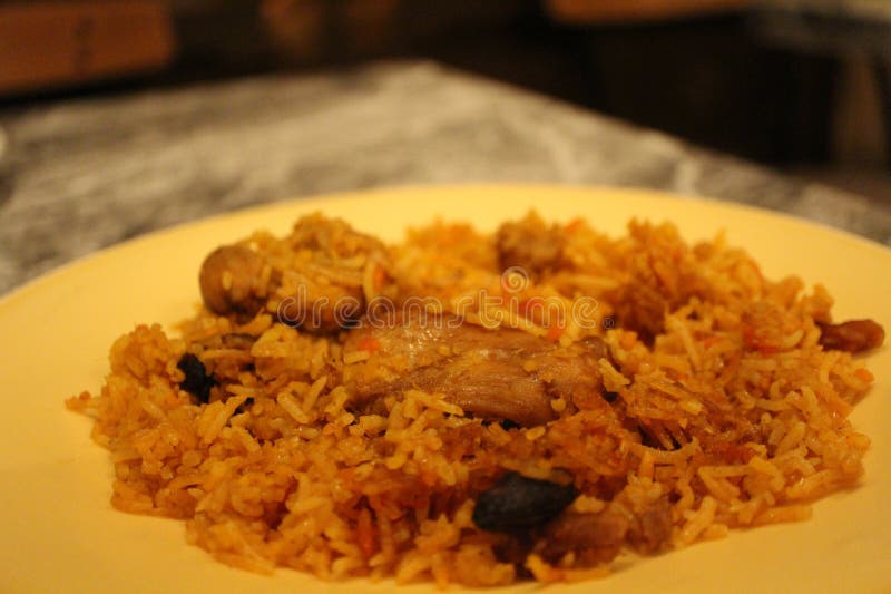 Indian Cuisine: Chicken Biryani (mixed Rice Dish) Stock Image - Image ...