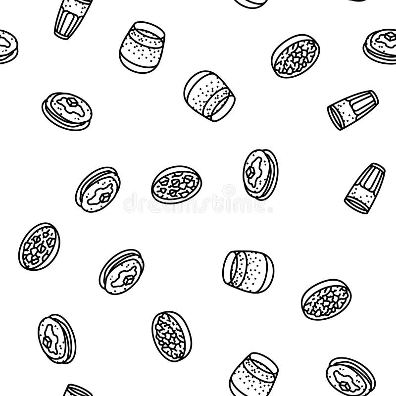 Indian Cuisine Food Curry Seamless Pattern Vector Stock Vector ...