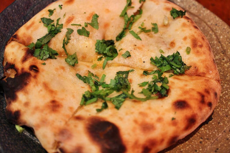 Indian Cuisine: Keema Kulcha (disc-shaped Bread) Stock Photo - Image of ...