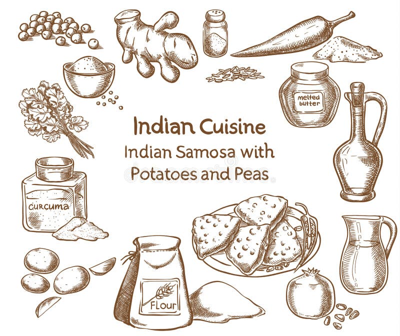 Samosa Stock Illustrations – 4,685 Samosa Stock Illustrations, Vectors ...