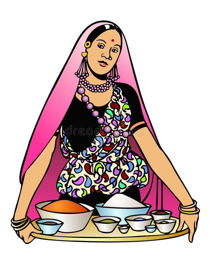 Indian Woman Cooking Stock Illustrations 240 Indian Woman Cooking