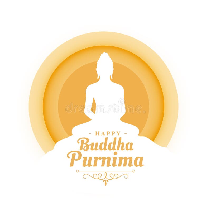 Indian Cultural Buddha or Guru Purnima Religious Card Design Stock ...