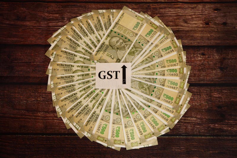 Indian Currency with Text GST. Stock Photo - Image of money, save ...