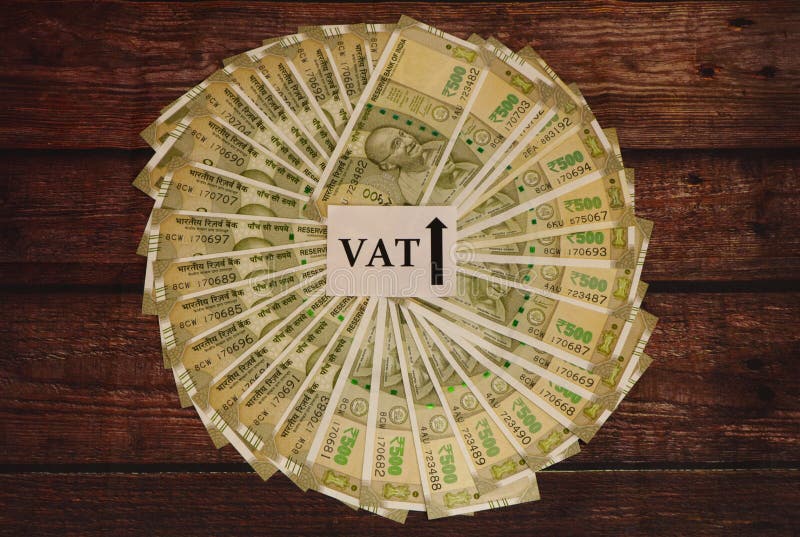 Indian Currency with Text VAT. Stock Photo - Image of indian, currency ...