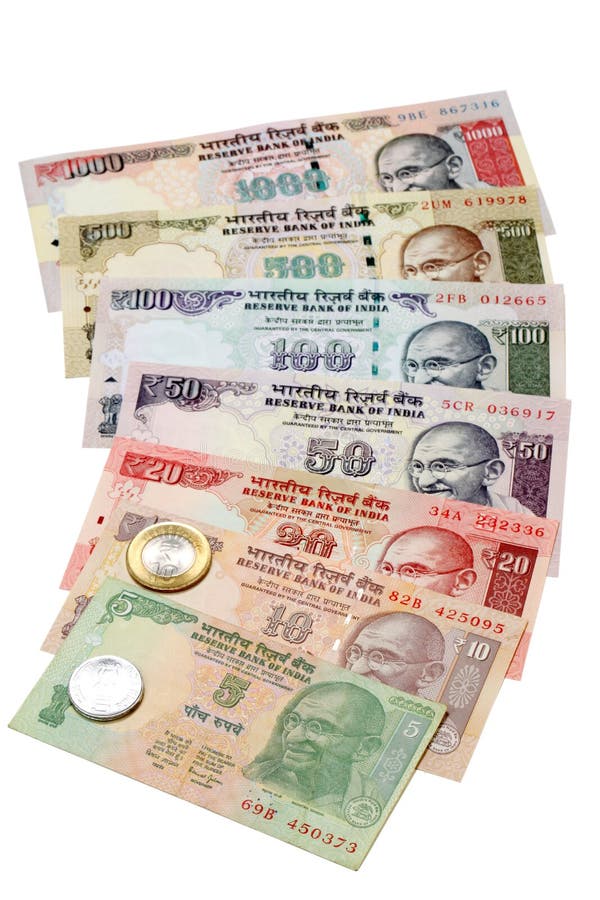Indian Currency Notes and Coins Stock Photo - Image of bill, business ...
