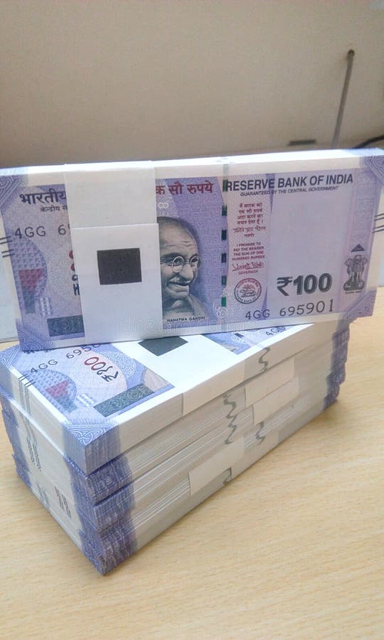 Indian Currency One Hundred Ruppes Note Stock Photo - Image of rupees ...