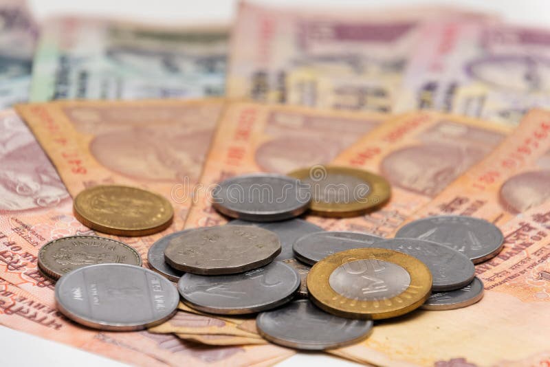 Indian Currency Rupee Bank Notes and Coins Stock Image - Image of money ...