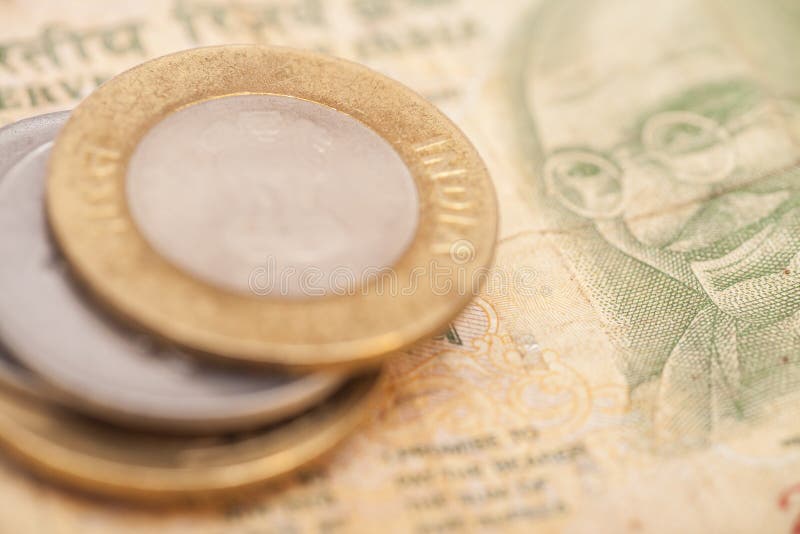 Indian Currency Rupee Notes and Coins Stock Image - Image of currency ...