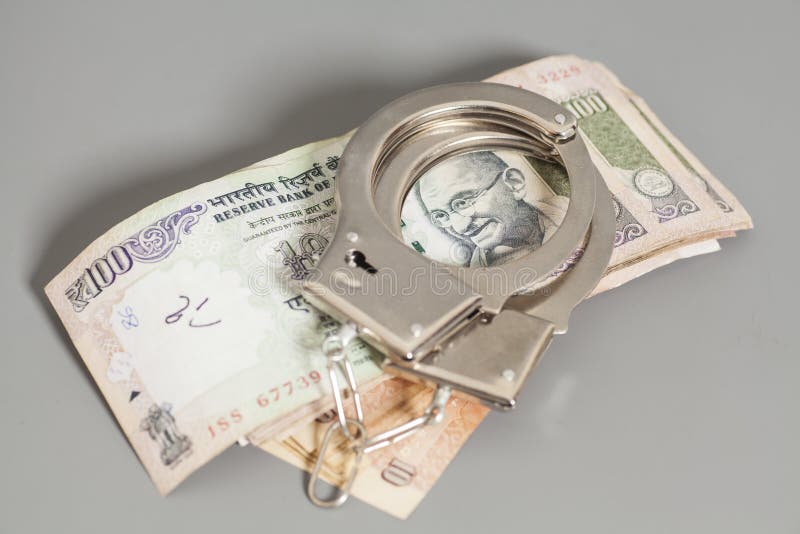 Indian Currency Rupee Notes Handcuffs Stock Photos - Free & Royalty ...