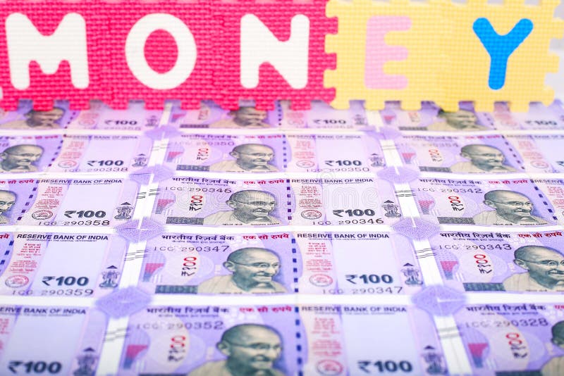 Old 100 rupee indian notes stock photo. Image of management - 22088520