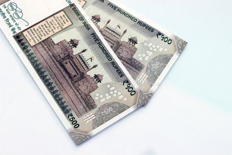Indian Currency Of 500 Rupee Notes. Stock Image - Image of reform ...