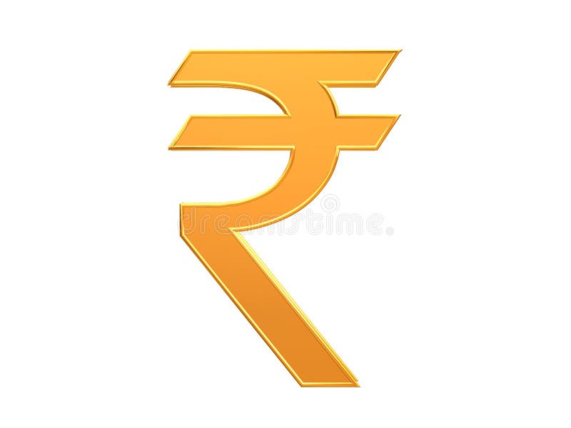 Indian Rupee Symbol stock illustration. Illustration of currency - 28692812