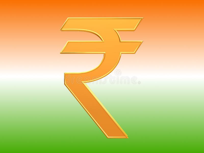 Indian Currency Rupee Symbol Design Stock Illustration - Illustration ...