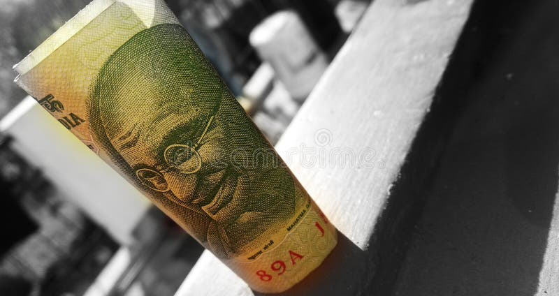 Indian Currency 5 Rupees Note Looking Awesome Stock Image - Image of ...