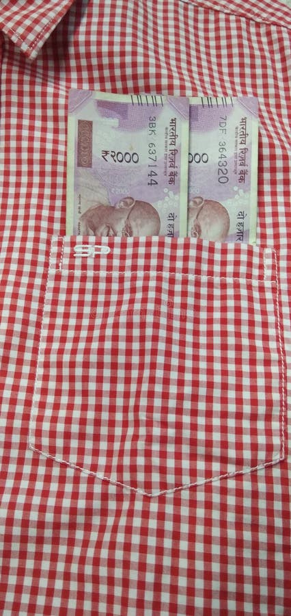 INDIAN CURRENCY TWO THOUSAND RUPI NOTE in MY SHIRT POCKET Stock Photo ...