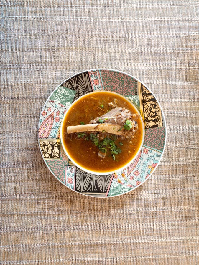 Indian Curry Dish Called Nihari Stock Photo - Image of round, nihari ...