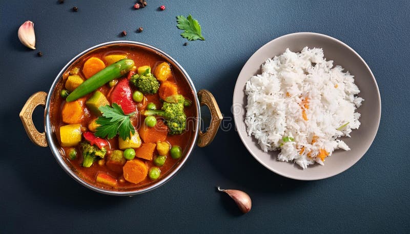 Indian Curry Food, AI Generated Stock Illustration - Illustration of ...
