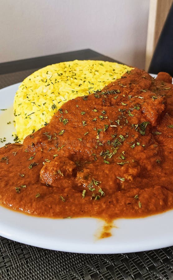 Indian Curry with Yellow Rice Stock Photo - Image of curry, meal: 272417102