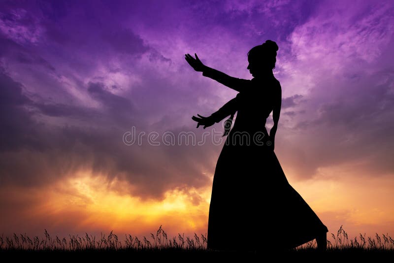 Sunset in the dance stock photo. Image of sunset, girl - 20592766