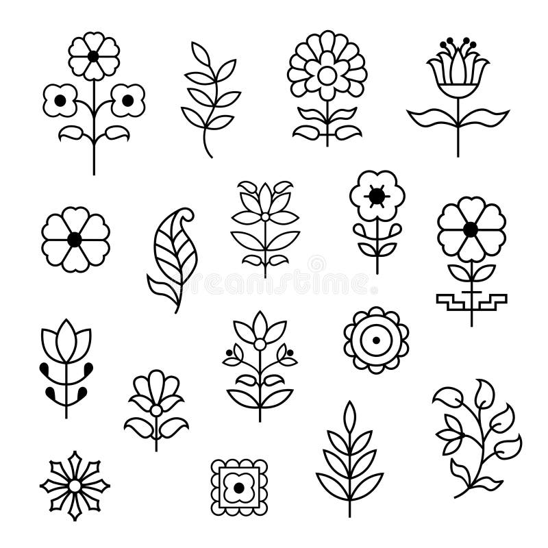 Indian Decorative Vector Motifs Stock Illustration - Illustration of ...