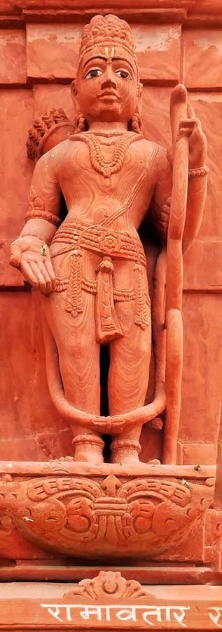Indian Deity Sculpture on the Wall of a Temple Stock Photo - Image of ...